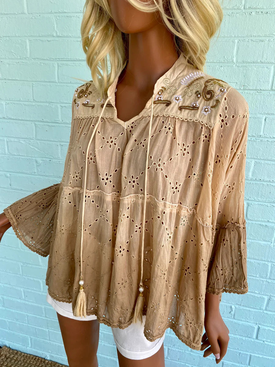 Arabian Desert Oversized Blouse – AQUA McQueen